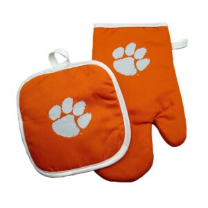 clemson tigers oven mitt & potholder - orange