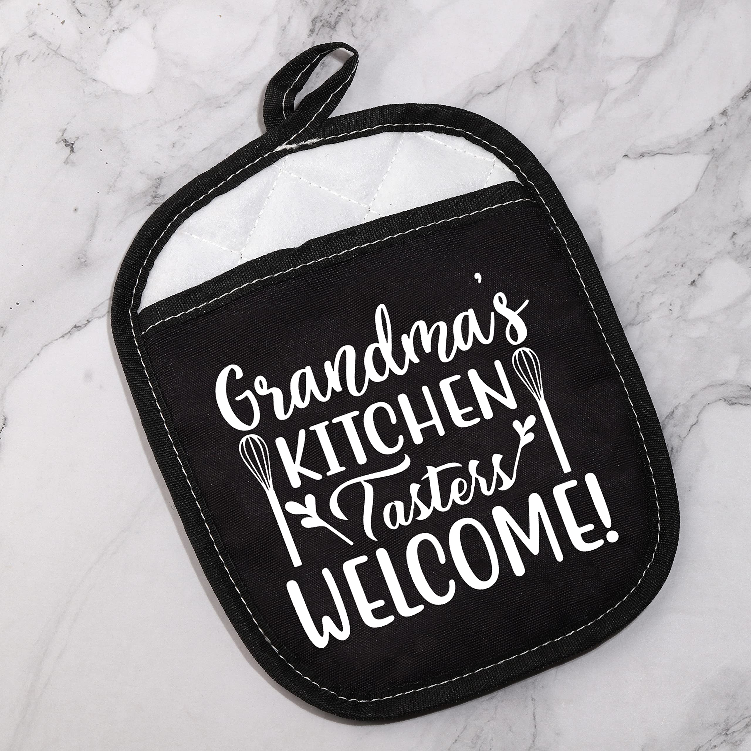 Best Grandma Gift Grandma Pot Holders Grandma's Kitchen Tasters Welcome Potholders (Grandma's Kitchen)