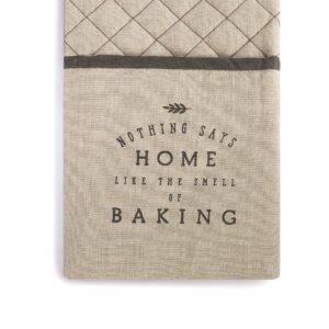 Smell of Baking Natural Brown 30 x 8 Cotton and Polyester Double Oven Mitt