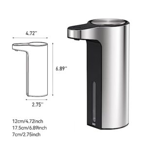 EKO Aroma Touchless Automatic Soap Dispenser for Kitchen and Bathroom, Liquid Hand Soap Dispenser, Water-Resistant and Rechargeable, 9 fl oz (Stainless)