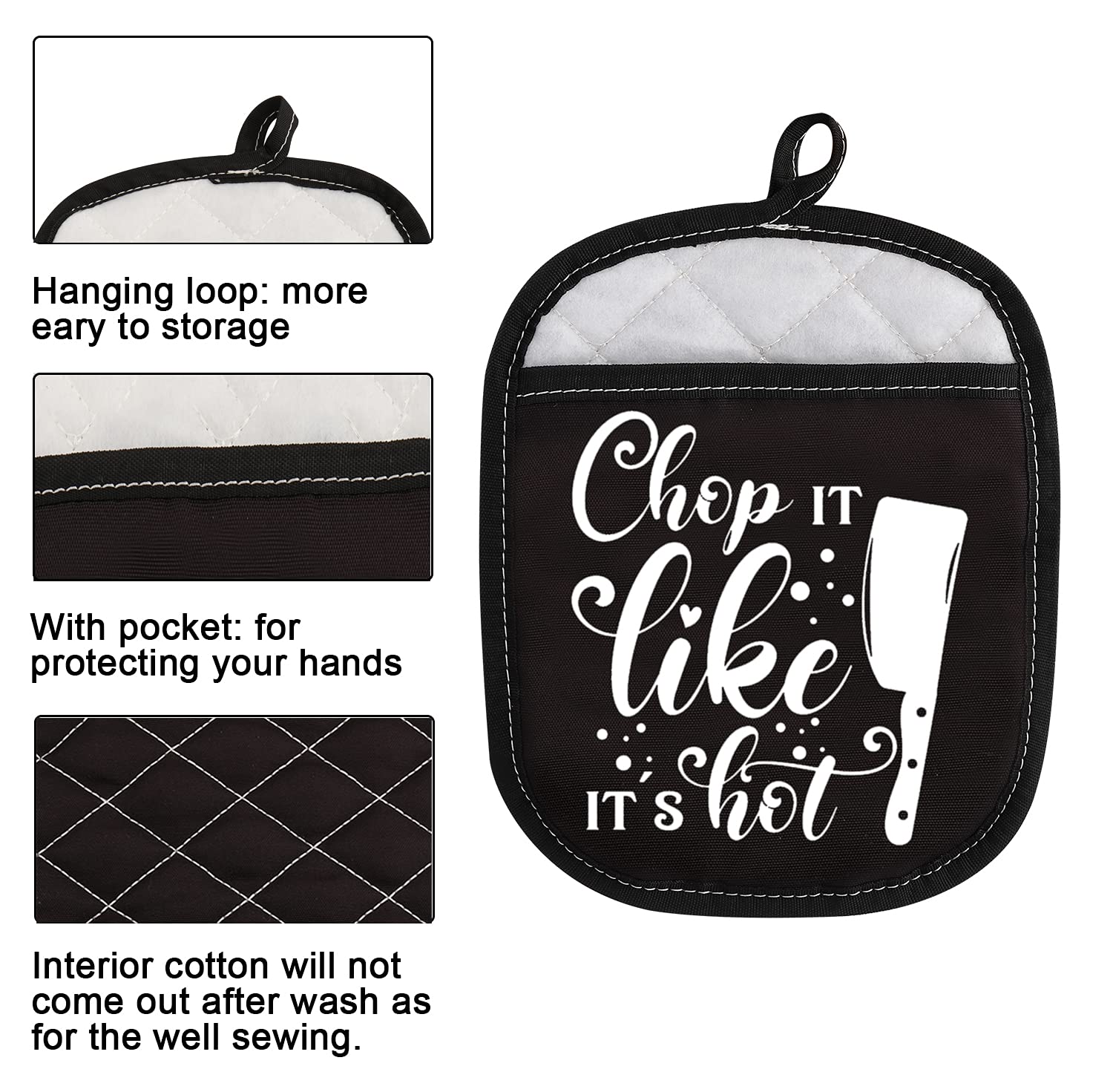 Chop It Like Its Hot Oven Pads Pot Holder Novelty Gift Friend Kitchen Present New Home Present (Chop IT Like It's hot)