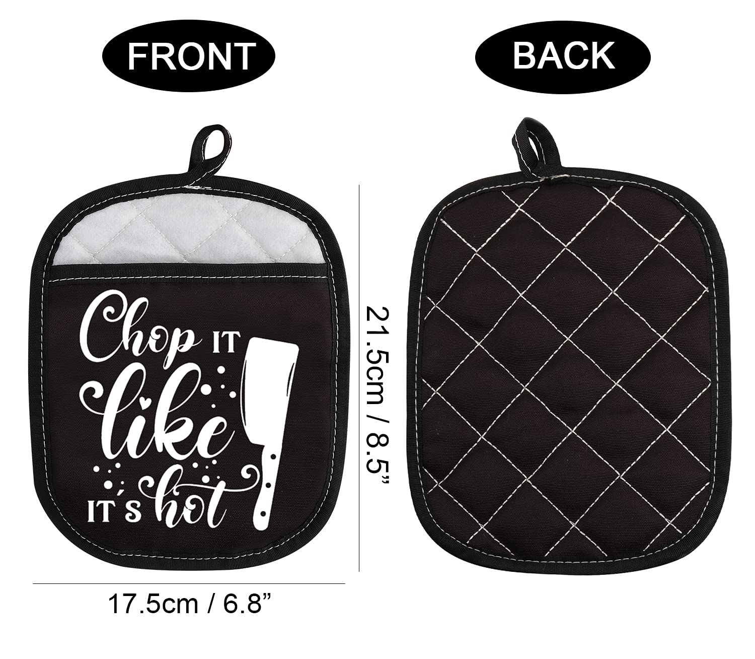 Chop It Like Its Hot Oven Pads Pot Holder Novelty Gift Friend Kitchen Present New Home Present (Chop IT Like It's hot)