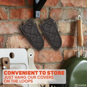 Cast Iron Handle Cover - Cast Iron Skillet Handle Covers 2Pcs Heat Resistant Kitchen Pan Covers for Cooking Cast Iron Accessories - Pot Handle Heat Resistant Sleeves Cast Iron Skillet Accessories