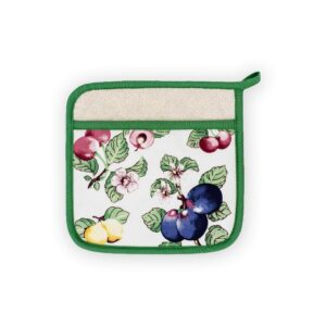 elrene home fashions villeroy & boch french garden pot holder, pot holder for kitchen use, 8"x9"