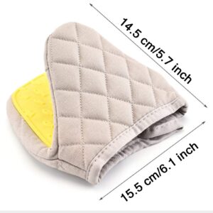 EORTA A Pair Oven Mitts Heat Insulation Short Oven Gloves Crocodile Mouth Shaped Silicone Potholder for Cooking Baking Grilling, Hands Protector, Orange