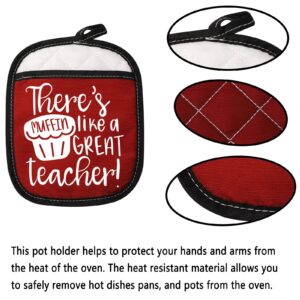 Teacher Appreciation Gift There's Muffin Like A Great Teacher Pot Holder Teacher Thank You Gift (Muffin Great Teacher Red)