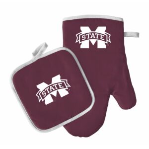 missipi state búlldogs oven mitt/pot holder set