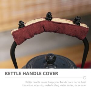 UPKOCH Japanese Home Gadgets Tea Kettle Handle Cover Wrap Heat Resistant Teapot Handle Cover Pot Holder Sleeve Vintage Pot Pan Handle Covers Grip Mitt Glove for Home Kitchen Kettle Handle Wrap