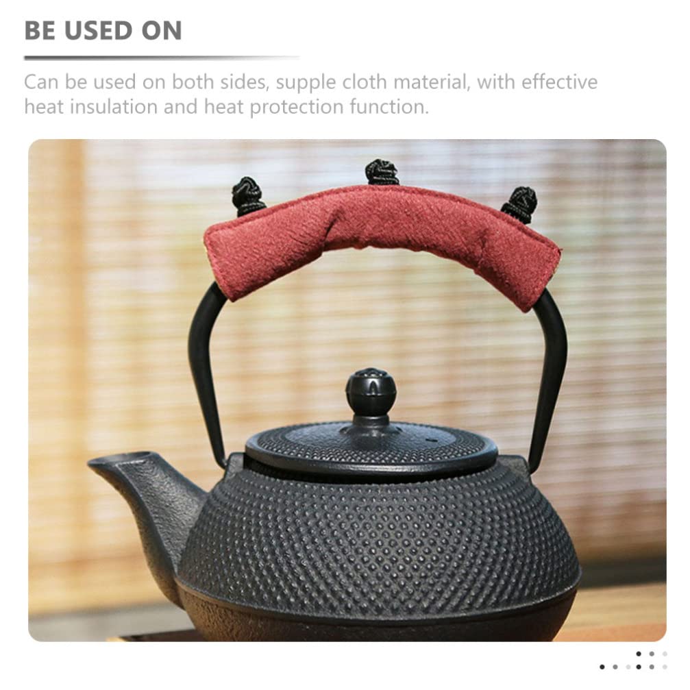 UPKOCH Japanese Home Gadgets Tea Kettle Handle Cover Wrap Heat Resistant Teapot Handle Cover Pot Holder Sleeve Vintage Pot Pan Handle Covers Grip Mitt Glove for Home Kitchen Kettle Handle Wrap