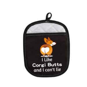 corgi pocket pot holder corgi dog hot pad oven mitt corgi lover owner gift i like corgi butts and i can't lie potholder (corgi butts potholder)