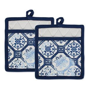 lisbon print potholder - set of 2