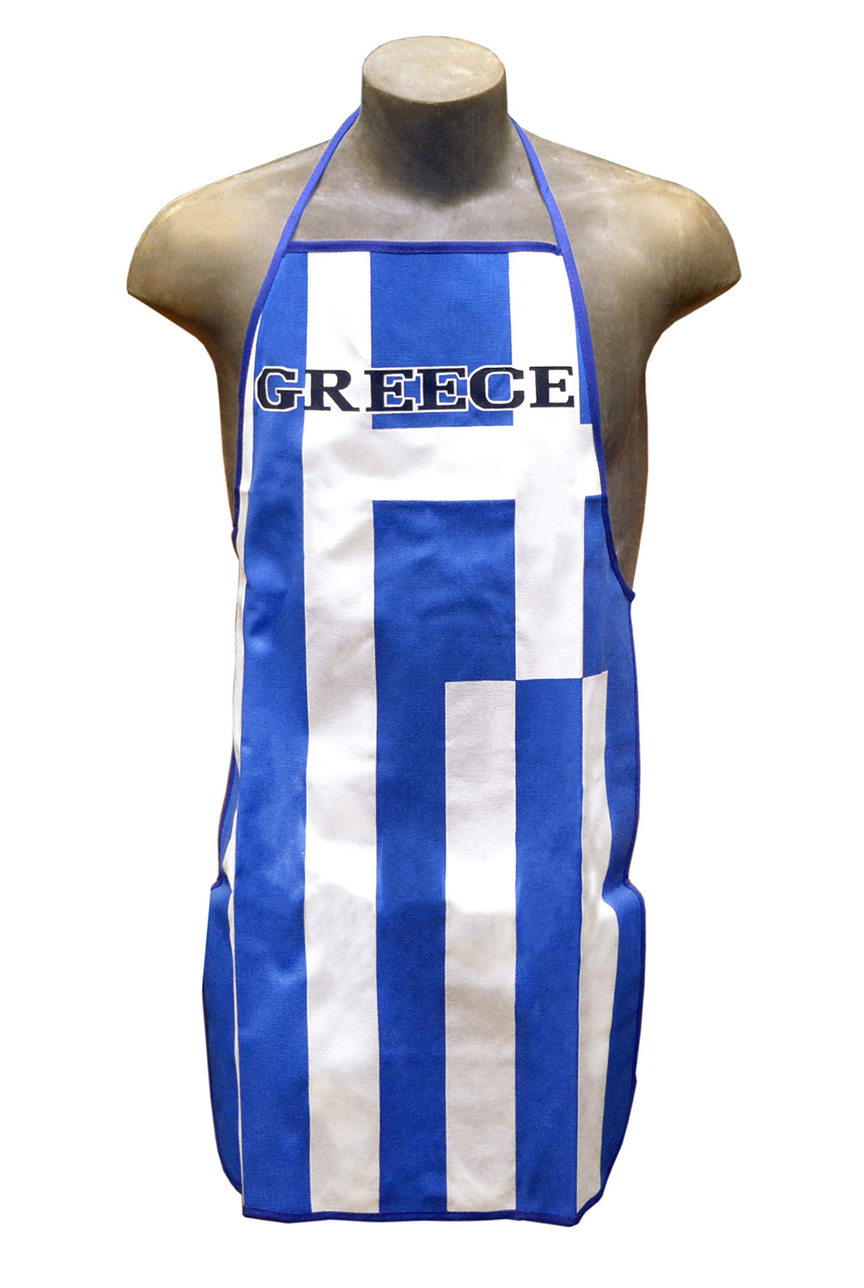 Greece Flag Kitchen & BBQ Set w/ Apron, Oven-mitt & Pot-holder Greek