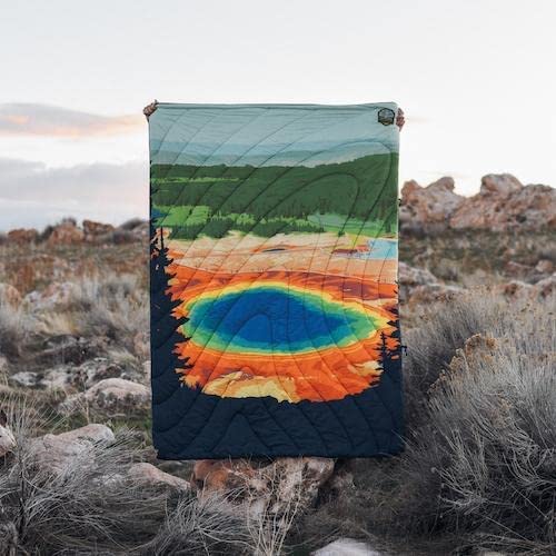 Rumpl The Original Puffy National Parks Collection | Printed Outdoor Camping Blanket for Traveling, Picnics, Beach Trips, Concerts | Yosemite and Yellowstone