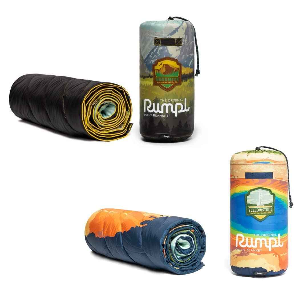 Rumpl The Original Puffy National Parks Collection | Printed Outdoor Camping Blanket for Traveling, Picnics, Beach Trips, Concerts | Yosemite and Yellowstone