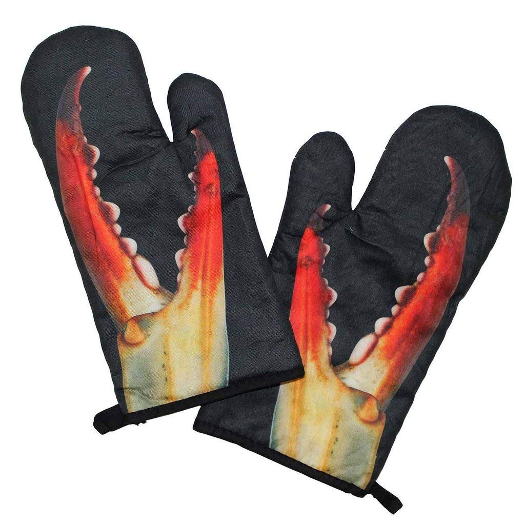 Route One Apparel | Maryland Themed Oven Mitt, Kitchen Potholder for Cooking, BBQ Glove Hot Pad, Cotton (Old Bay Can)