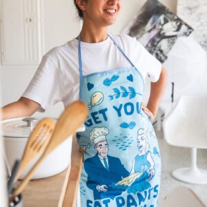 Get Your Fat Pants Ready Funny Thanksgiving Dinner Graphic Kitchen Accessories Funny Graphic Kitchenwear Funny Food Novelty Cookware Blue Oven Mitt