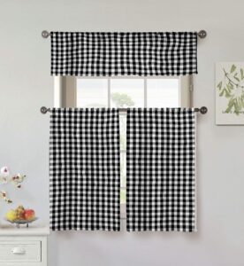 home maison umid kitchen curtains, black