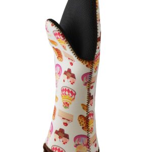 Heat Resistant Neoprene Oven Mitt with Cake Pattern