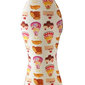 Heat Resistant Neoprene Oven Mitt with Cake Pattern