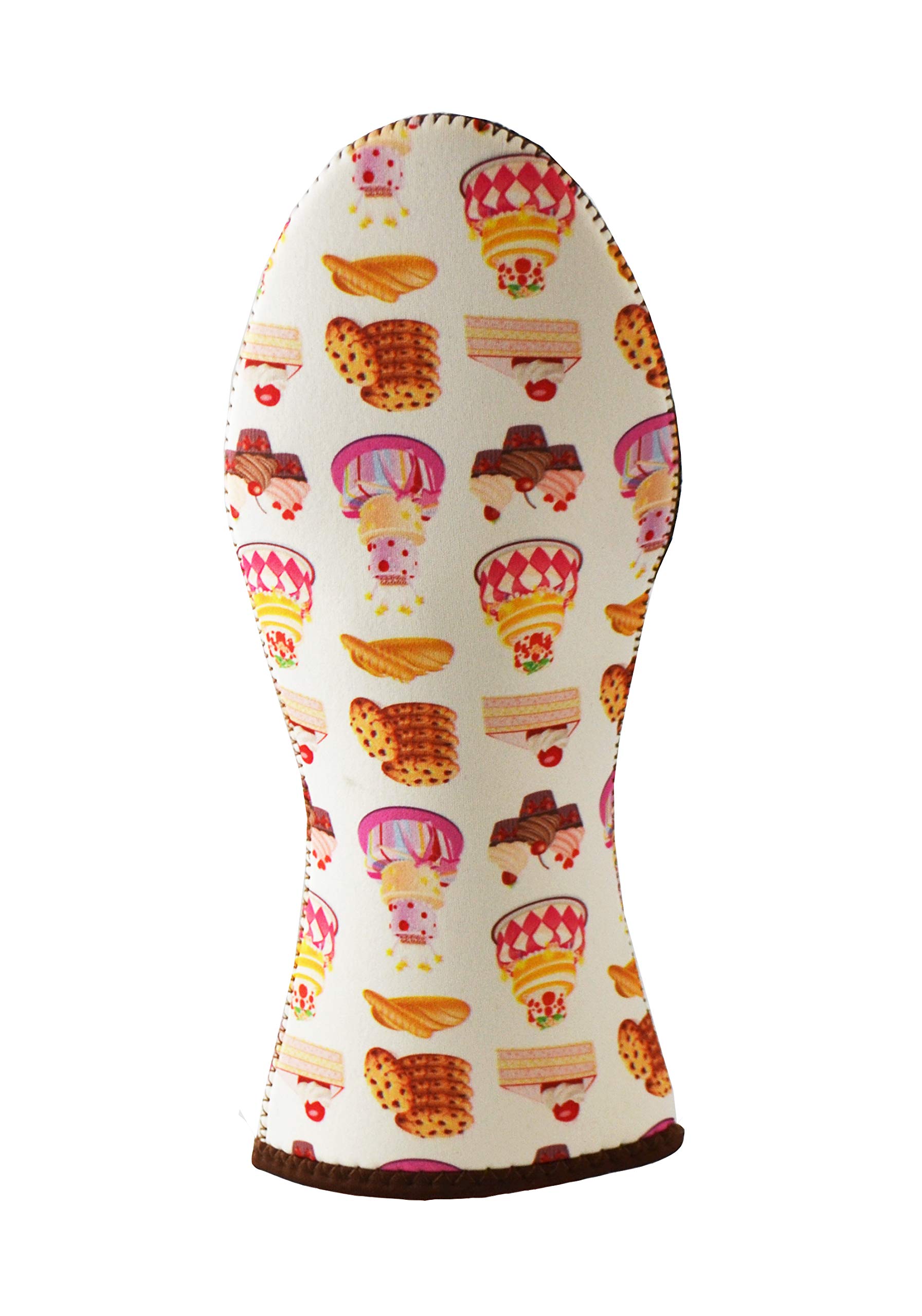 Heat Resistant Neoprene Oven Mitt with Cake Pattern