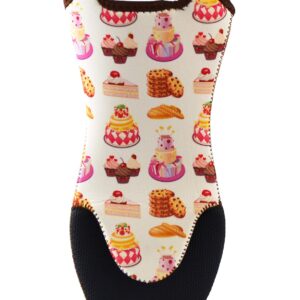 Heat Resistant Neoprene Oven Mitt with Cake Pattern