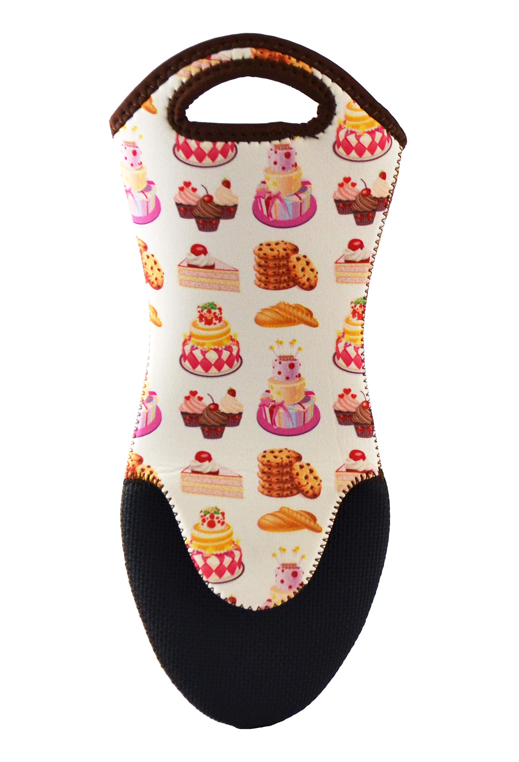 Heat Resistant Neoprene Oven Mitt with Cake Pattern