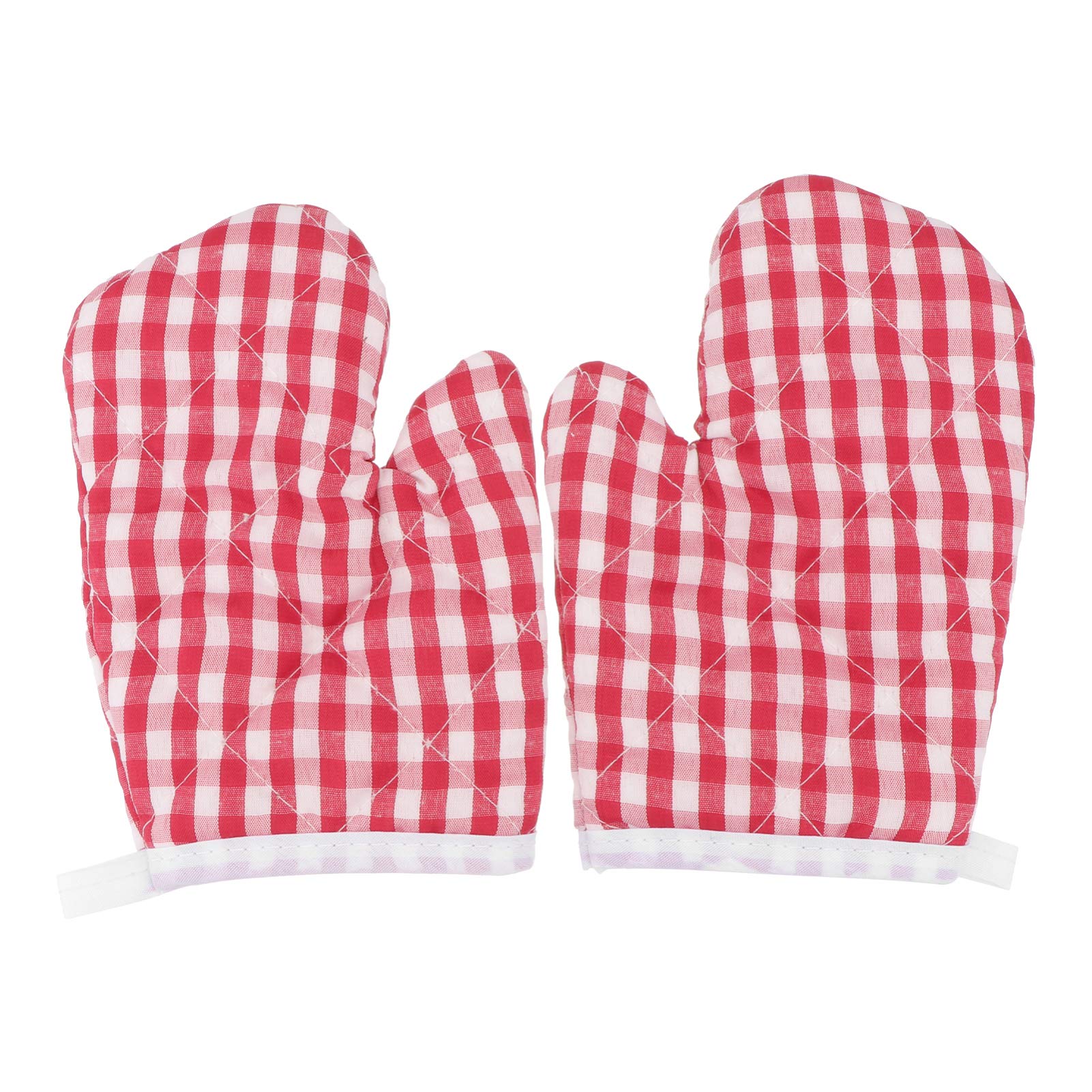 BESTonZON 2 Pack Kids Oven Mitts, Mitts Baking Heat Resistant Kitchen Mitts for Children, Great for Cooking Baking (18x12x2cm）