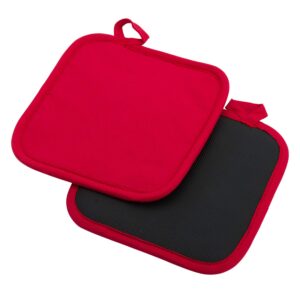 westmark 2 pot holders, professional, red/black