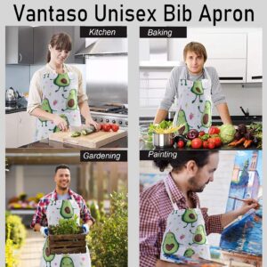 Vantaso Kitchen Cooking Aprons Set for Women with 2 Pockets Avocado,Oven Mitt and Pot Holder Set