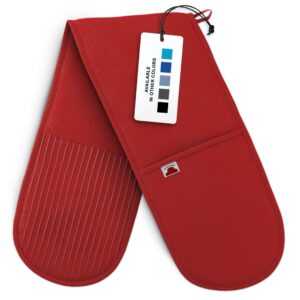 Red Pot Holder and Double Oven Mitt Bundle