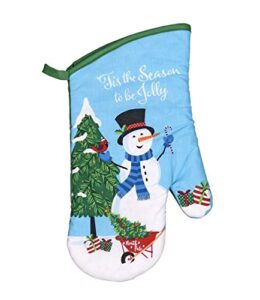 greenbrier snowman oven mitt