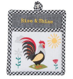 kay dee designs farm charm chicken pocket mitt pot holder, 8 x 10, various