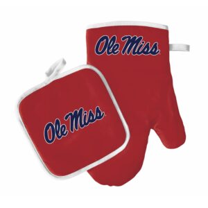 mississippi rebels oven mitt/pot holder set