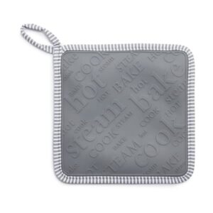 Sur La Table Silicone Striped Pot Holder, Gray