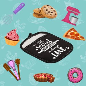 Kitchen Decor The Secret Ingredient is Always Love Oven Pads Pot Holder Baking Gift Cooking Gift (Ingredient Love)