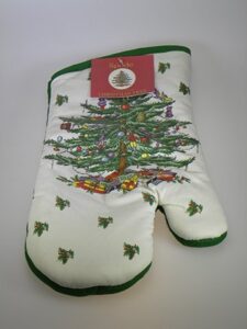 spode christmas tree oven mitt