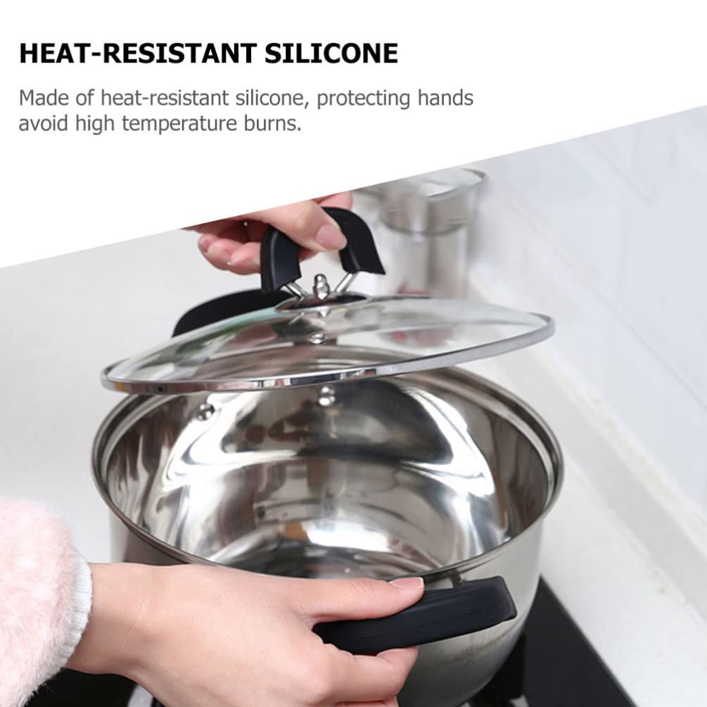 6pcs Pot Earrings Oven Mitts Oven Gloves Silicone Pot Handle Covers Pot Holder Covers Silicone Steamer Cooking Utensils Holder Pan Handle Cast Iron Handle Sleeve Anti-scald Sleeve