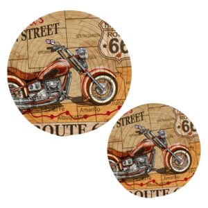 vintage motorcycle pot holders for kitchen cotton round holder set of 2 heat resistant pot coasters round cotton pot holder for quartz countertops