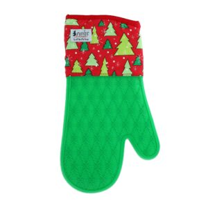 krumbs kitchen holiday silicone oven mitt, tree