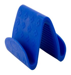 miu france silicone pinch grip pot holder, blue