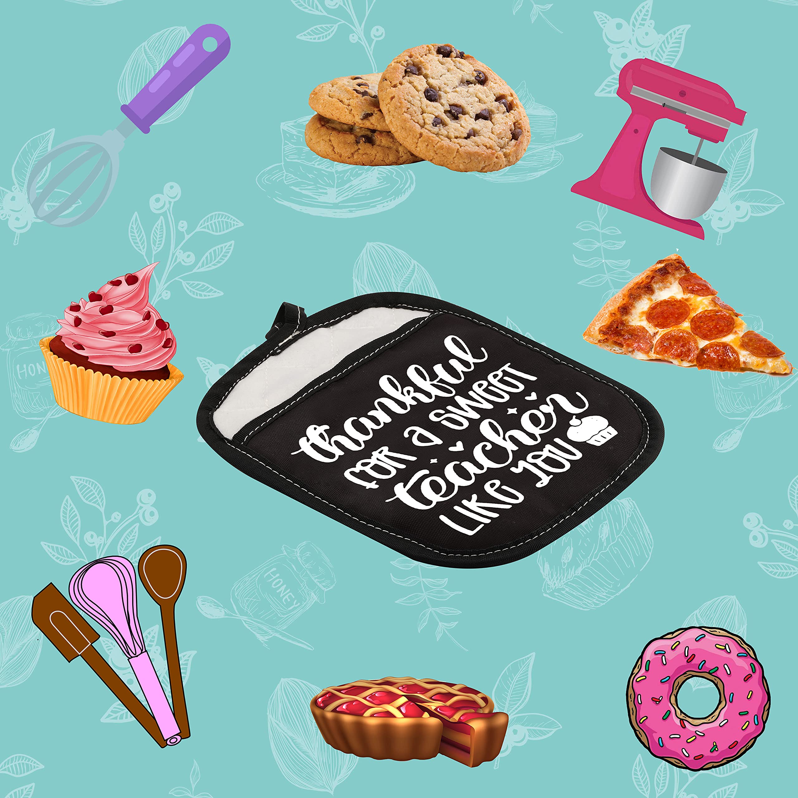 Teacher Appreciation Gift Thankful for A Sweet Teacher Like You Oven Pads Pot Holder (Sweet Teacher Like You)