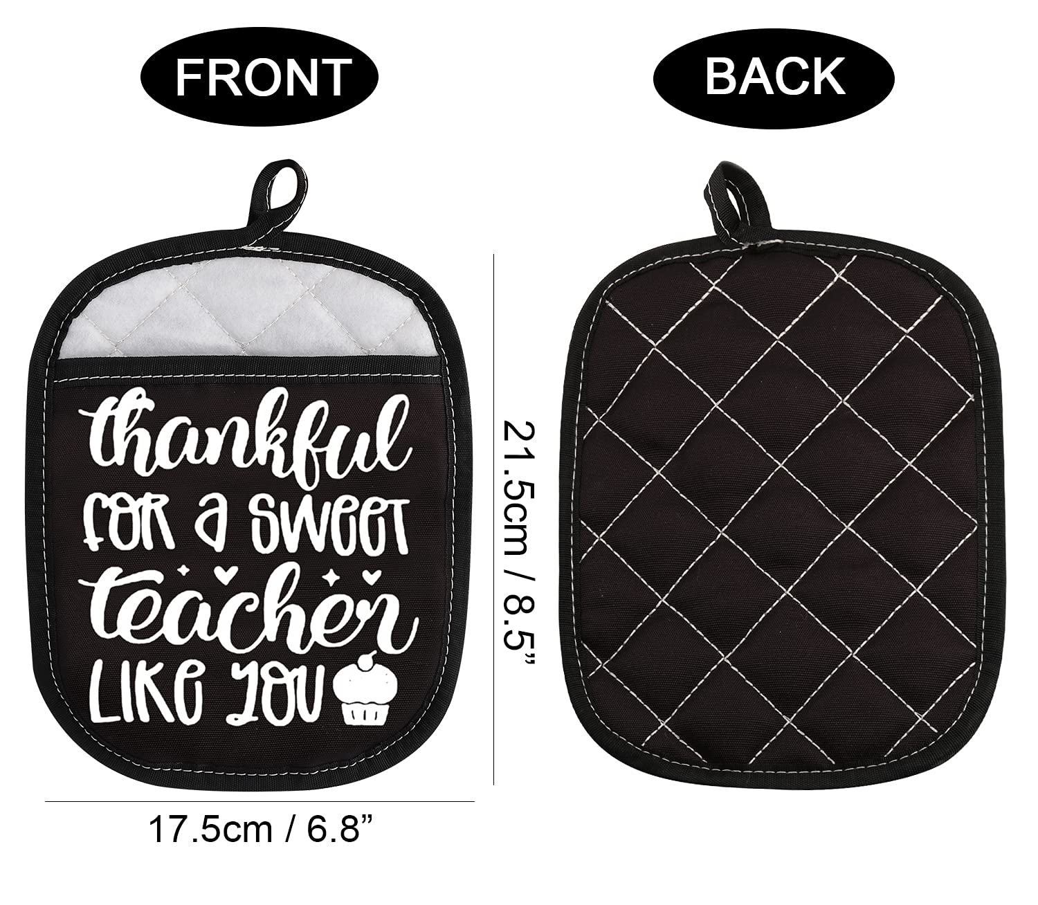 Teacher Appreciation Gift Thankful for A Sweet Teacher Like You Oven Pads Pot Holder (Sweet Teacher Like You)