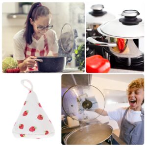 Hemoton Hot Pot Handle Cover Triangular Pot Handle Cap Thicken Air Fryer Polyester Oven Mitts