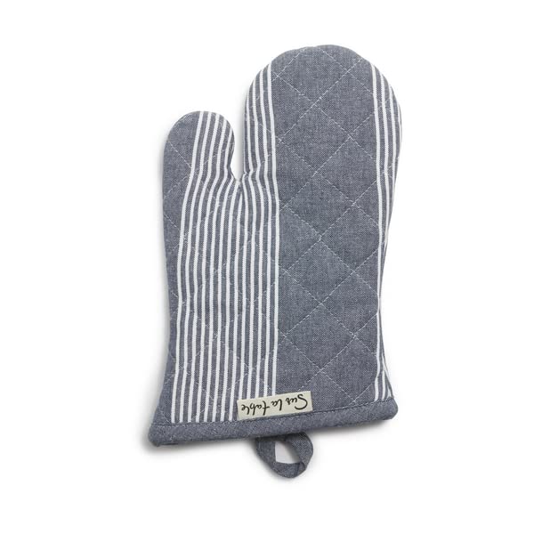 Sur La Table Striped Oven Mitt, Blue