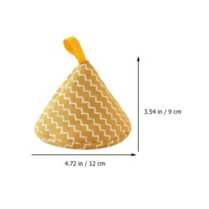 Pot Lid Cover 2pcs Insulation Pot Gloves Triangles Pot Handle Cap Anti- scalding Pan Handle Cover Cooking Mitts for Kitchen Pot Cover Handle Caps