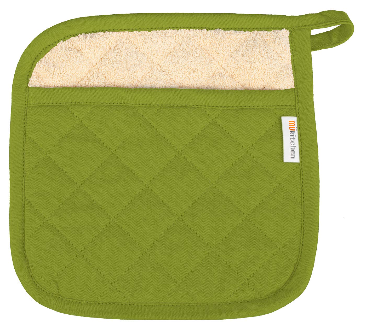 MU Kitchen 100% Quilted Cotton Pot Holder, 9-inch by 9-Inch, Cactus