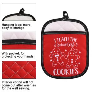 Teacher Gift I Teach The Smartest Cookies Teacher Graduation Gift from Student Funny Oven Pads Pot Holder Baking Gift (Smartest Cookies)