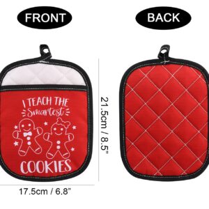 Teacher Gift I Teach The Smartest Cookies Teacher Graduation Gift from Student Funny Oven Pads Pot Holder Baking Gift (Smartest Cookies)