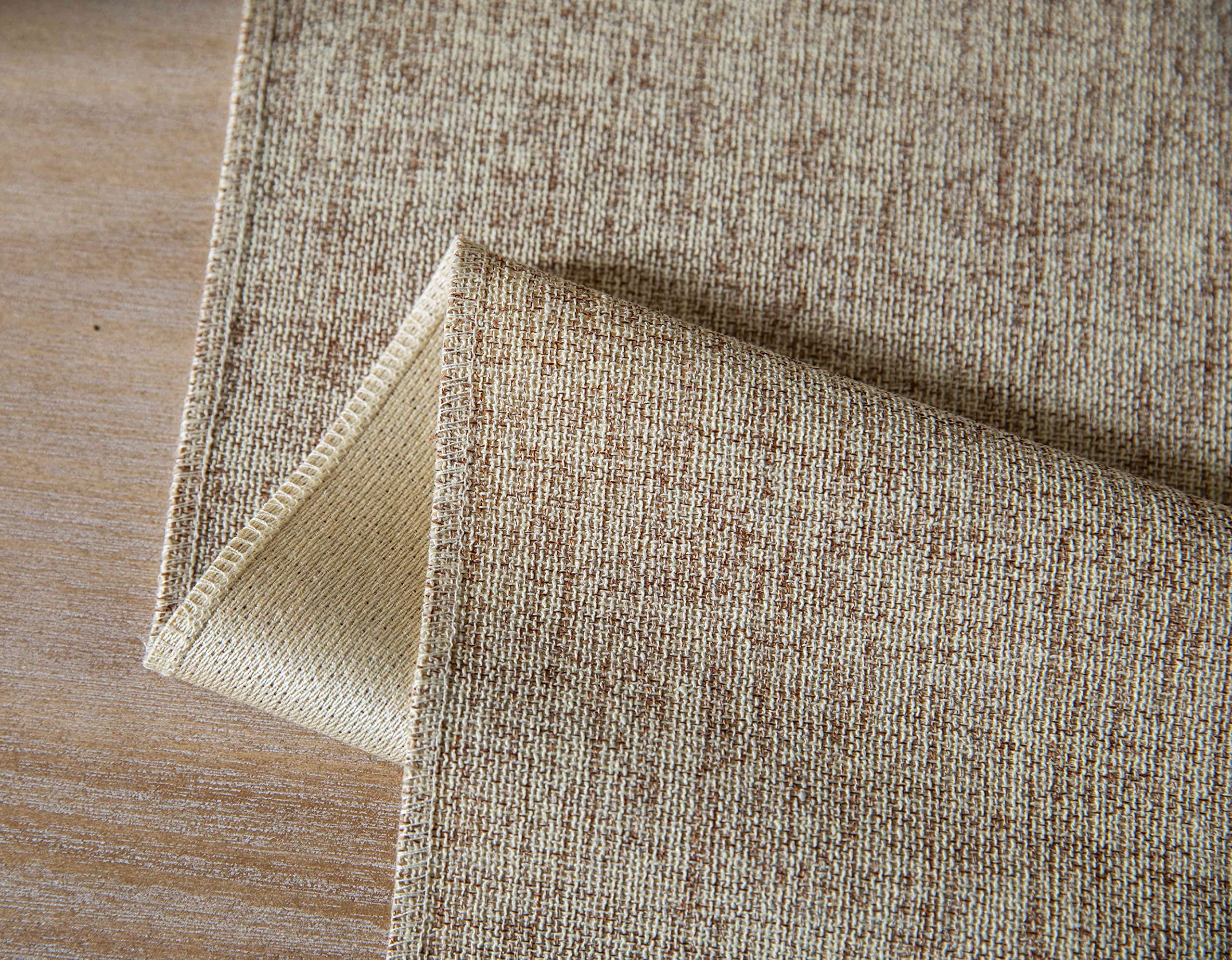 ZeeMart Beige Table Runners 72 Inches Long, Burlap Linen Style Rustic Farmhouse Table Runner, Boho Woven Dining Table Runner, 13x72 Inches, Oatmeal Beige