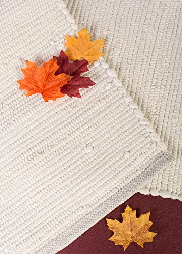 DII Handmade Chindi Tabletop, Reversible and Machine Washable, Table Runner, 14x72, Natural